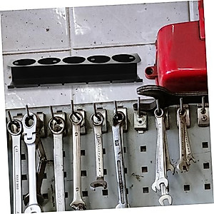 Outanaya 1 Set Floating Tool Shelf Tools Multifunctional Storage -mounted Storage Rack Metal Tool Storage Rack Home Tool Storage Holder Electric Drill Storage Shelf Black