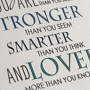 Lukiejac Inspirational Quotes Desk Decor Gifts For Women Best Friend Encouragement Cheer Up Gifts Office Inspiration Positive Plaque With Wooden Stand For Cowoker Motivational Sign For Birthday (Blue)