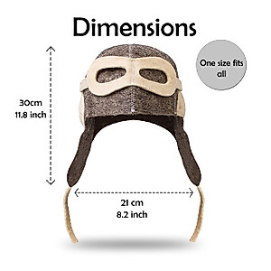 Wool Sauna Hat Embroidered Pilot Finnish Sauna Hat Russian Sauna Hat Wool Aviator - Russian Banya Sauna Hat for Men Sauna Hats Sauna Cap Gray