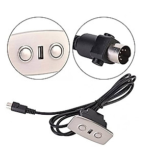Electric Recliner Chair Sofa Replacement Button,Electric Recliner Push Rod Motor Telescopic Lifting Line Controller LED Backlight USB Socket, Mobile Phone Charging Straight 5V