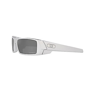 Oakley Men's Oo9014 Gascan Rectangular Sunglasses, X Silver/Prizm Black Polarized, 60 mm