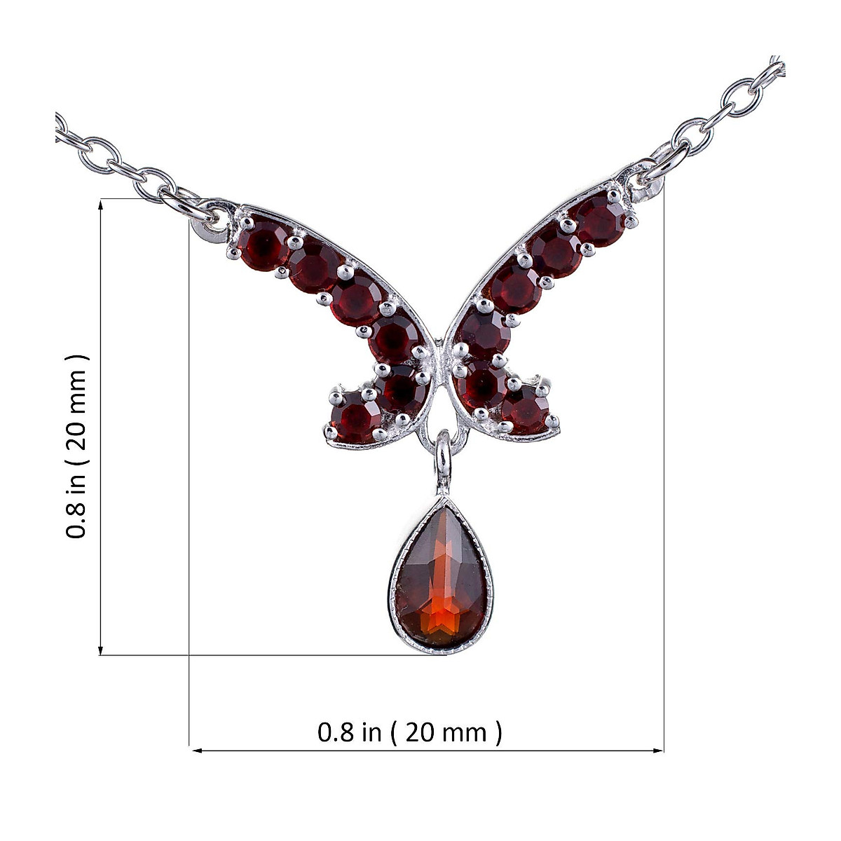 ZIKLARS Bohemian Garnet Necklace