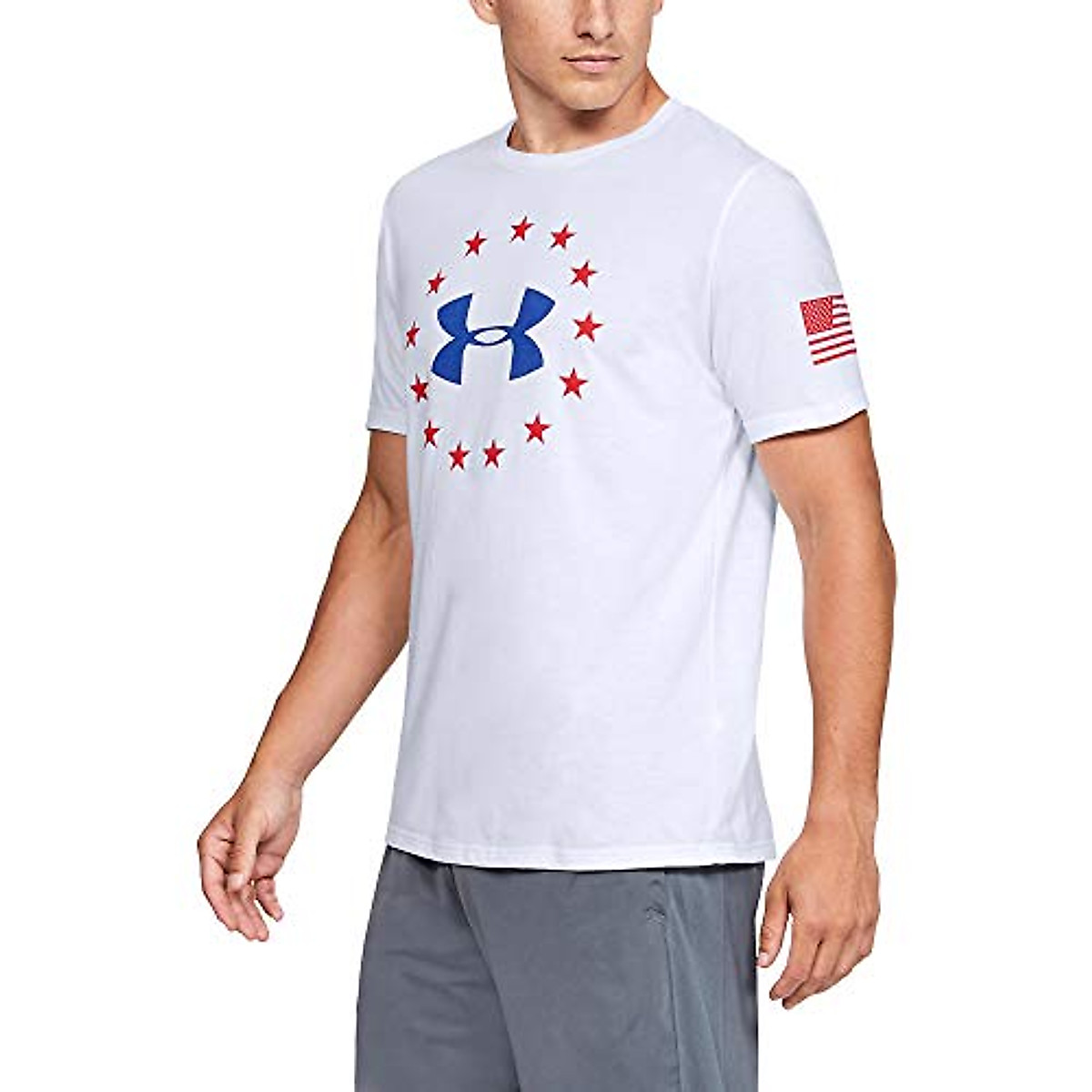 Under Armour Men's UA Freedom Logo T-Shirt SM White