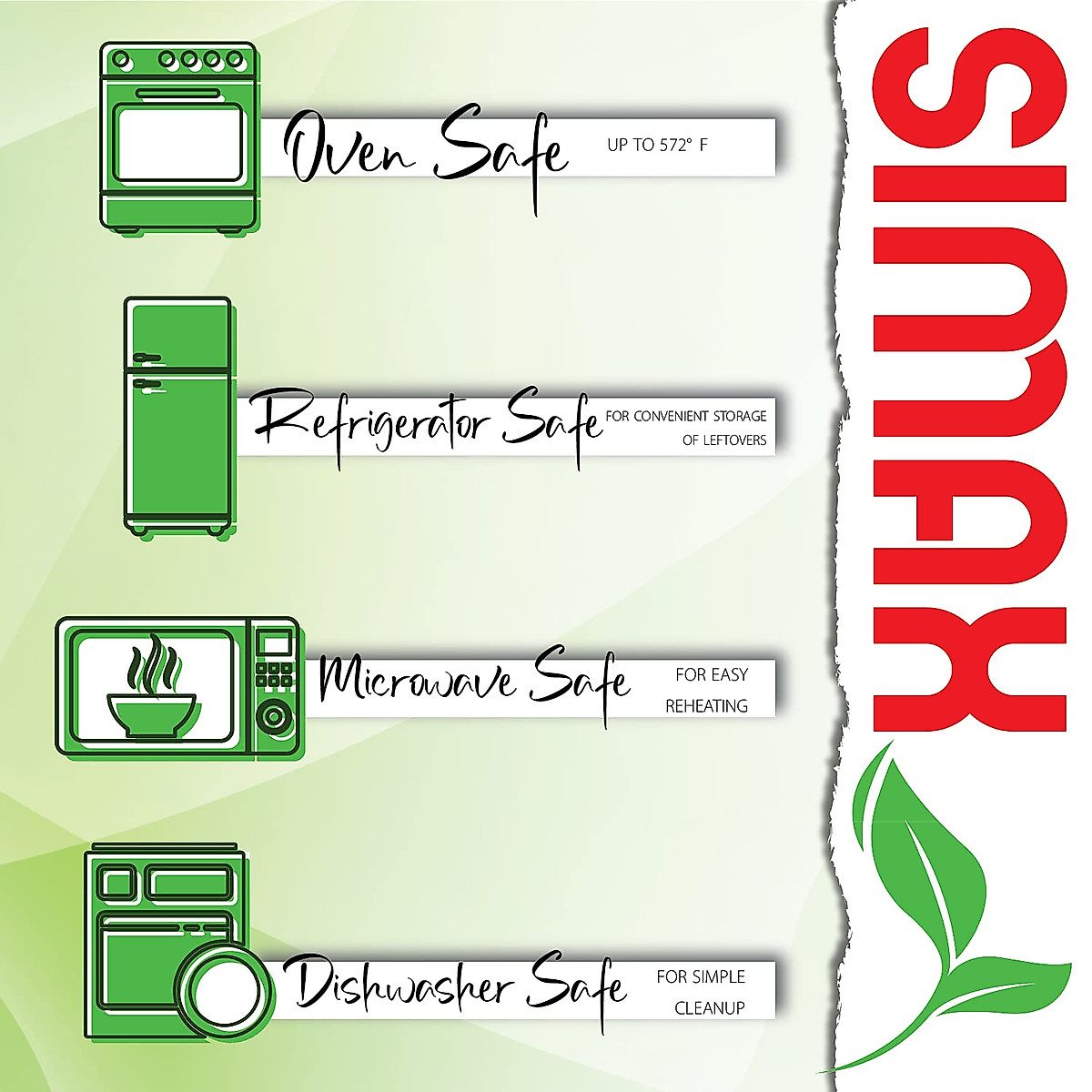 Simax Casserole Dish Set, Set of 3 Casserole Dish with Lid, Round Glass Cookware, Borosilicate Glass, Made In Europe 0.75 Quart, 1 Quart and 1.5 Quart Baking Dishes…