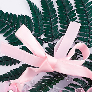 MILAKOO Pink Wedding Lace Heart Floral Choker Necklaces Adjustable&Strecth Lace Bracelet for Bridal