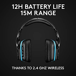 Logitech G935 Wireless DTS:X 7.1 Surround Sound LIGHTSYNC RGB PC Gaming Headset - Black/Blue