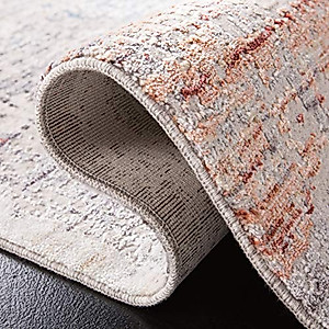 SAFAVIEH Dream Collection 2'6" x 4' Grey/Blue DRM428F Modern Abstract Premium Viscose Accent Rug