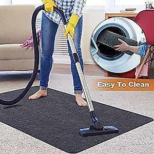 cotooh Chair Mat for Hard Floor, 55' x 35' Large Office Chair Mat for Hardwood Floor & Tile Floor, Computer Gaming Rolling Chair Mat Rectangular Floor Protector and Low-Pile Desk Rug, Grey