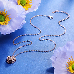 INBLUE Personalized Projection Picture Pendant 925 Sterling Silver Necklace Heart-Shaped Pendant Birthday Anniversary Jewelry Gifts for Her/Women/Mom/Girlfriend (Colored Picture)