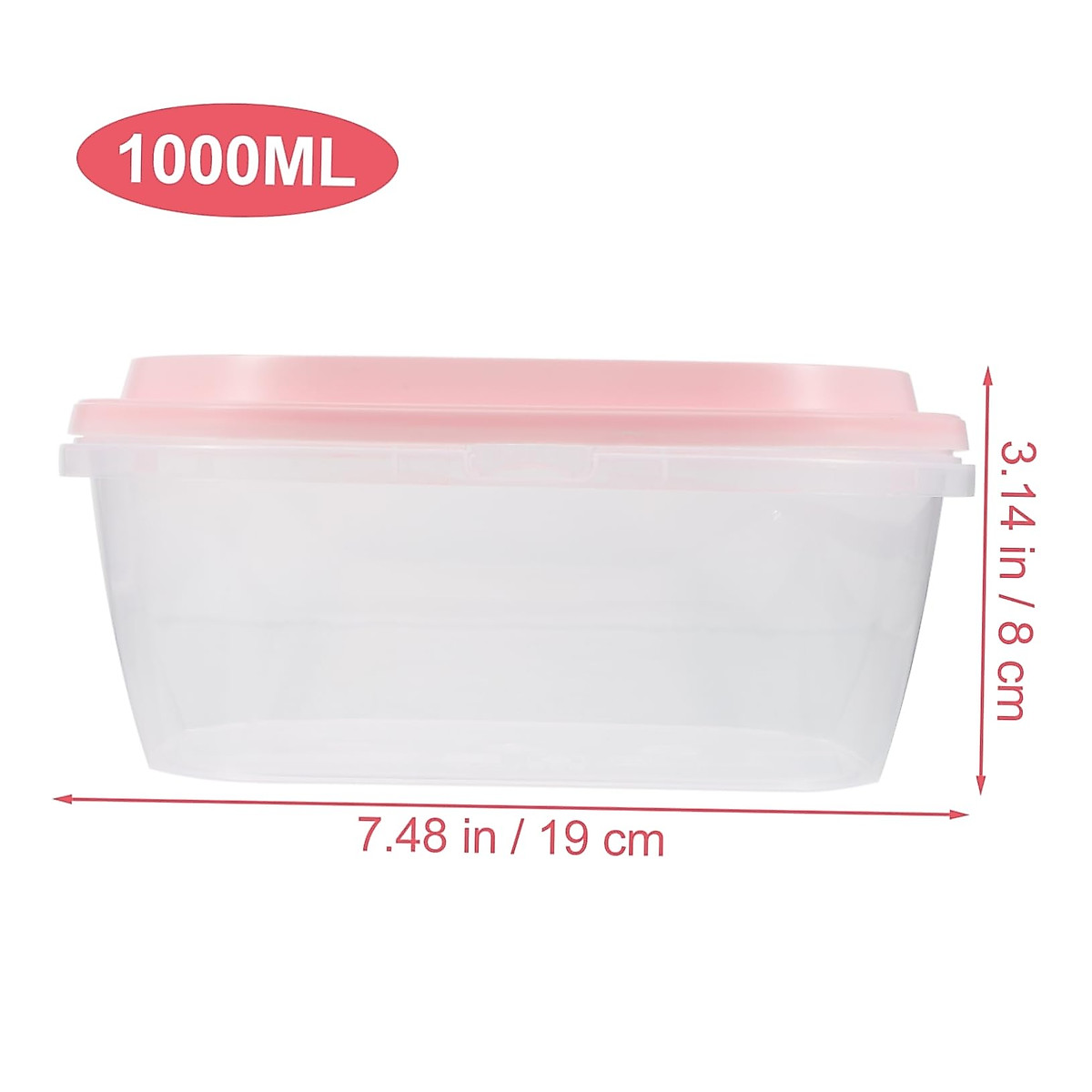 Abaodam 2 Sets 2pcs Ice Cream Box Containers Ice Cream Cups Food Canisters Homemade Ice Cream Container Homemade Ice Cream Tub Freezer Tub with Lid Storage Tubs Plastic Soy Milk Tableware