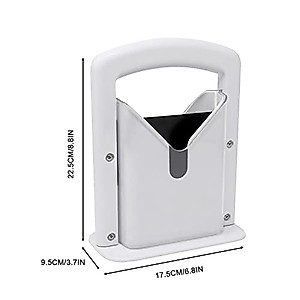 CZBCQ Bagel Slicer, Perfect for Bagels, Cutter, Safety Handle, Stainless Steel (white), 6.8x3.7x8.8inch