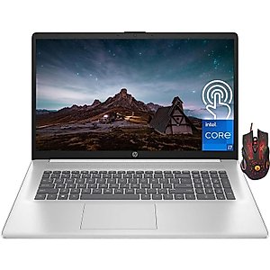 HP 17.3" Touchscreen Laptop 2023 Newest, Intel Core i7-1355U Processor(10-core), 16GB RAM, 1TB SSD, Intel Iris Xe Graphics, USB Type A&C, WiFi 6, Bluetooth, Backlit Keypad, Windows 11 Home