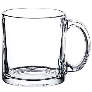 Libbey Crystal Coffee Mug Warm Beverage Mugs Set of (13 oz) (6)
