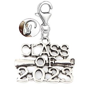 Sexy Sparkles 2023 Clip on Year Pendant Charm College High School Graduation (Style C)