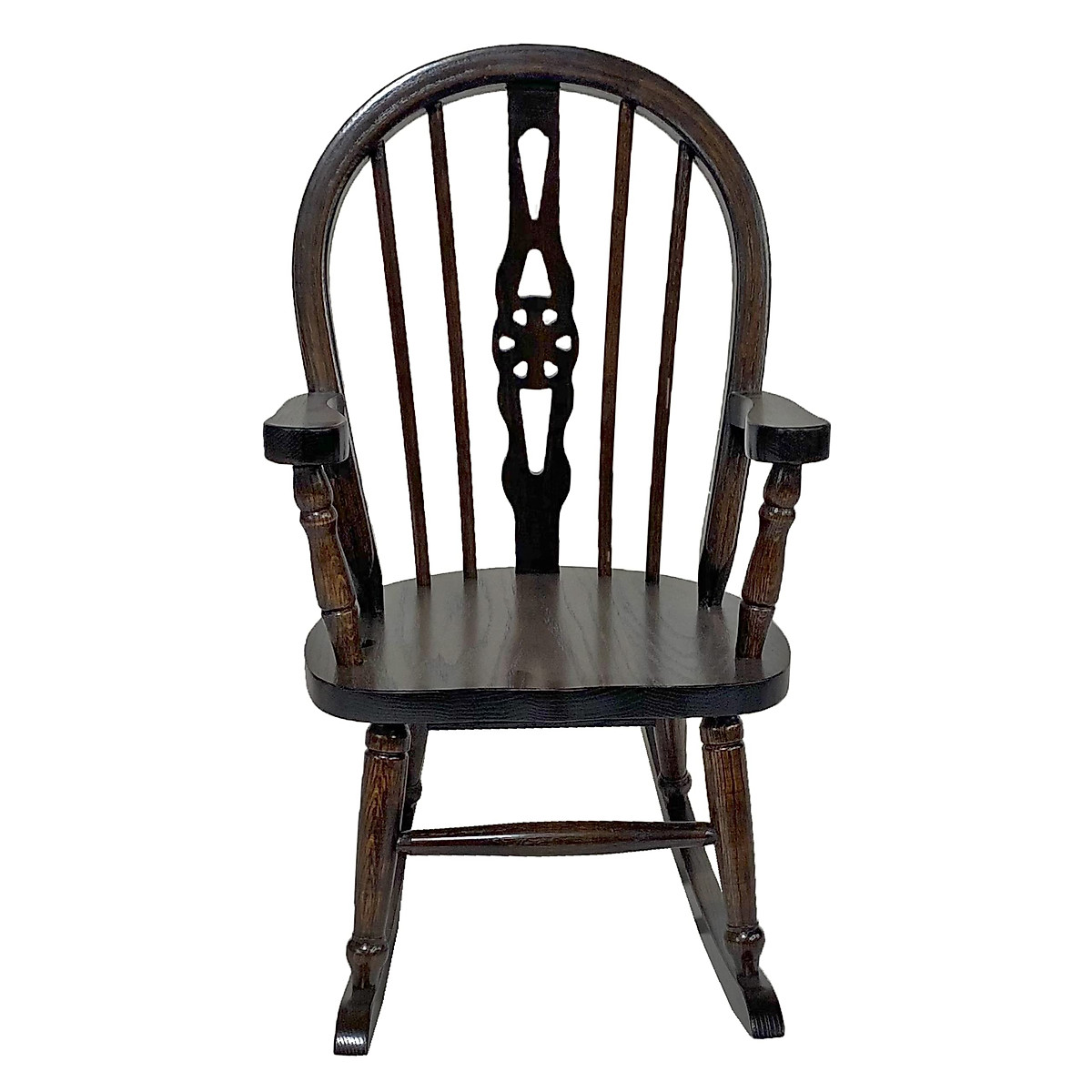 DutchCrafters Fiddleback Windsor Child's Rocking Chair, Kids Rocker, Rocking Chair for Children - Amish Made in USA (Oak - Old Museum)