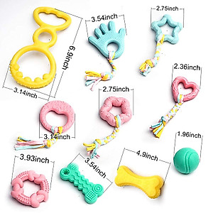 HDMOTU Puppy Toys for Teething,Puppy Chew Toys for Teething Small Breed,Dog Chew Toys for Puppies Teething 20 Pack,Rubber Ball Interactive Dog Toy