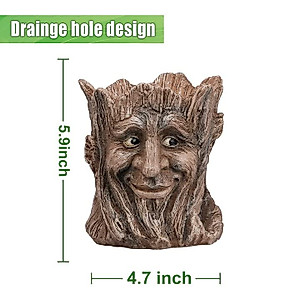 EIIORPO Face Planter,Head Planter Garden Pots Resin Face Planter Flower Pots Succulent Planters Funny Planters for Indoor Plants Yard Art Garden Decorations Creative Gift.(B)