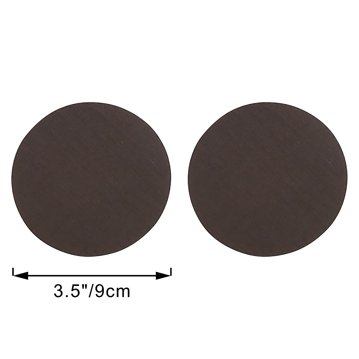 Kiven Led Light Cover,Light Blocking Stickers, 3.5in in Dia,Dark Brown Fabric, LED Light Dimming Sticker for Recessed Light/Can Light, LED Spotlight, Ceiling Light, Downlight