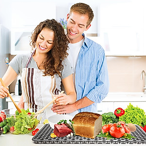 Sink Protector for Kitchen Sink,24.5''x12.9'' Silicone Sink Mat Grid Accessory for kitchen sink with Center Hole Nonslip Heat Resistant for Bottom of Farmhouse Stainless Steel Porcelain Sink