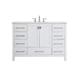 Elegant Kitchen and Bath 48 inch Single Bathroom Vanity Cabinet - White