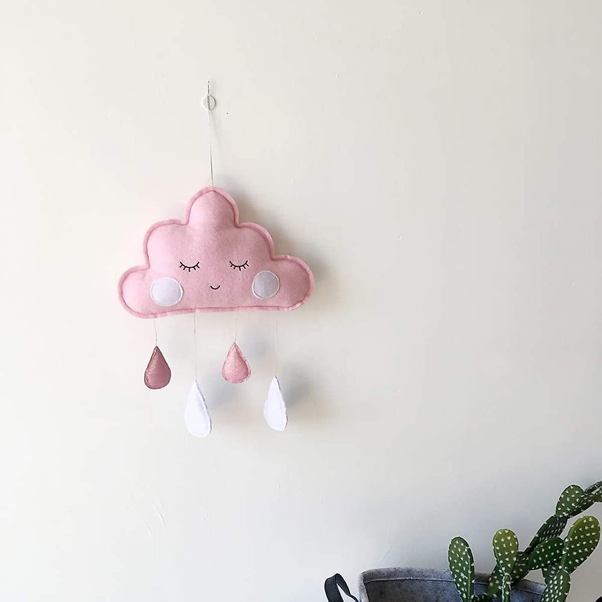 Maritown Raindrop Cloud Ceiling Mobile Hanging Garland Decorations Baby Bedroom Baby Nursery Bedroom Pendant