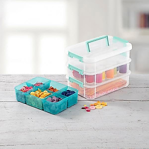 Sterilite 14138606 Layer Stack & Carry Box, 10-5/8-Inch