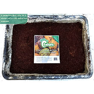 Hydro Crunch CB801 Coco Coir 2.5 Cubic Ft Block of Soiless Growing Media, Brown