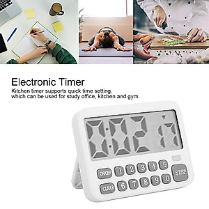 Kitchen Timer, Large Screen Digital Electronic Movement Timer, Portable Kitchen Time Reminder Timer for Study Office, Kitchen, Gym
