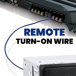 Pyle Car Stereo Wiring Kit - Audio Amplifier & Subwoofer Speaker Installation Cables (4 Gauge), Blue (PLAM40)