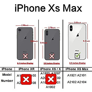 iPhone Xs Max Wallet Case, ZVE iPhone Xs Max Case with Credit Card Holder Slot Crossbody Strap Handbag Purse Wrist Zipper Strap Case Cover for Apple iPhone Xs Max 6.5 inch - Black