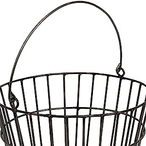 Sunnydaze 4-Piece Rustic Metal Nesting Baskets with Handles - Farmhouse Style Bins for Indoor/Outdoor Home Storage and Decor