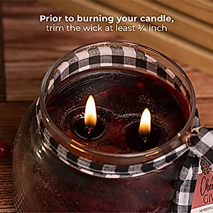 A Cheerful Giver — Holiday Homecoming - 34oz Papa Scented Candle Jar with Lid - Keepers of the Light - 155 Hours of Burn Time, Gift for Women, Black