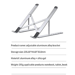 SDGH Folding Laptop Stand Ventilated Aluminum Cooling Adjustable Portable Desktop Stand Tablet Holder for Stand