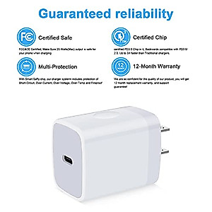 USB C Box Fast Charger Block for Samsung Galaxy A14/S21 FE/A13 5G/A23/A53/Z Fold4/S23/S22/A03S/A04S,iPhone 14/13 Pro Max/12/SE/11/8/XR,Pixel 7 Pro/6/5,GiGreen 20W Wall Charger Plug USB C Charger Brick