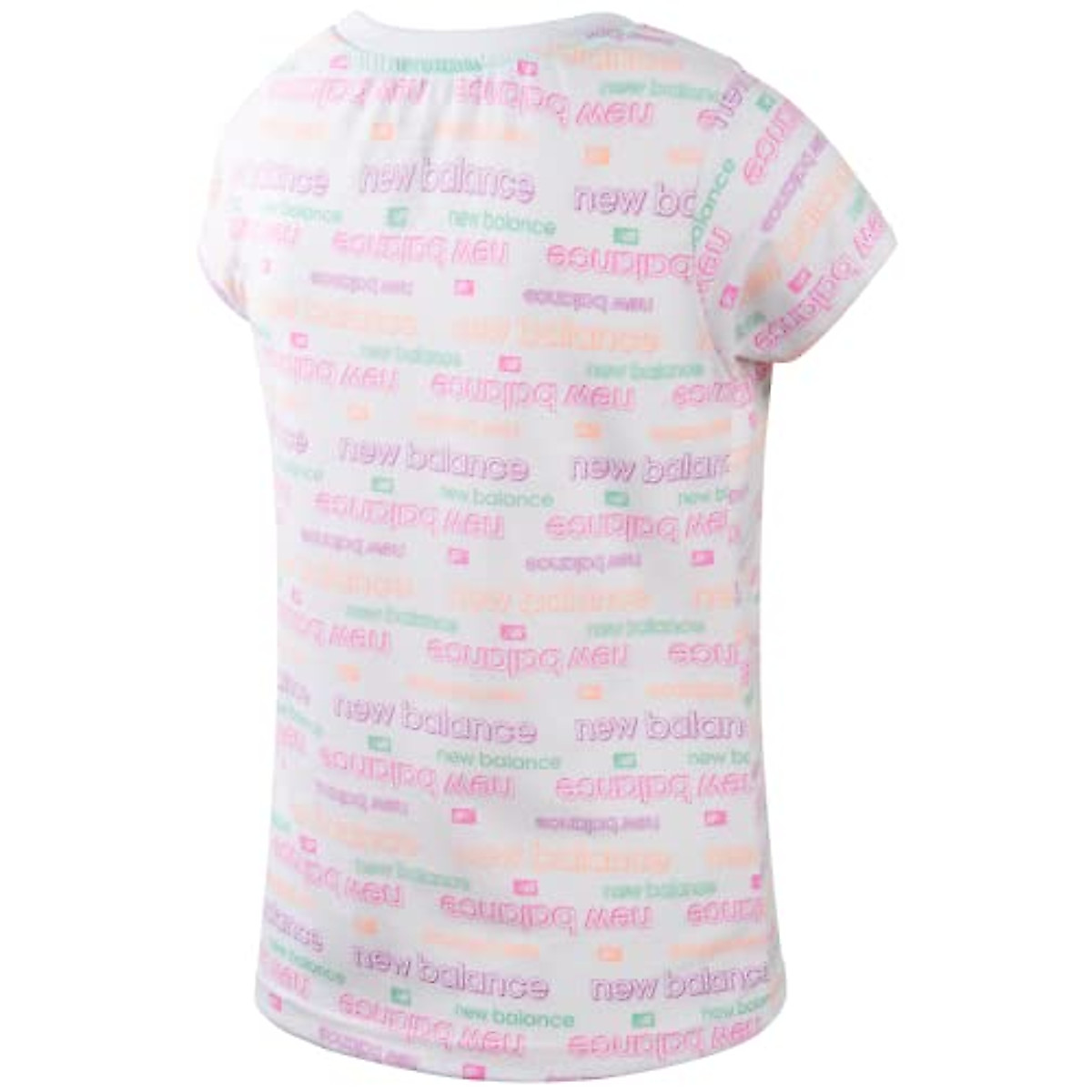 New Balance Girls' Jogger Set - Short Sleeve Performance T-Shirt and Sweatpants (7-16), Size 7-8, White Mint