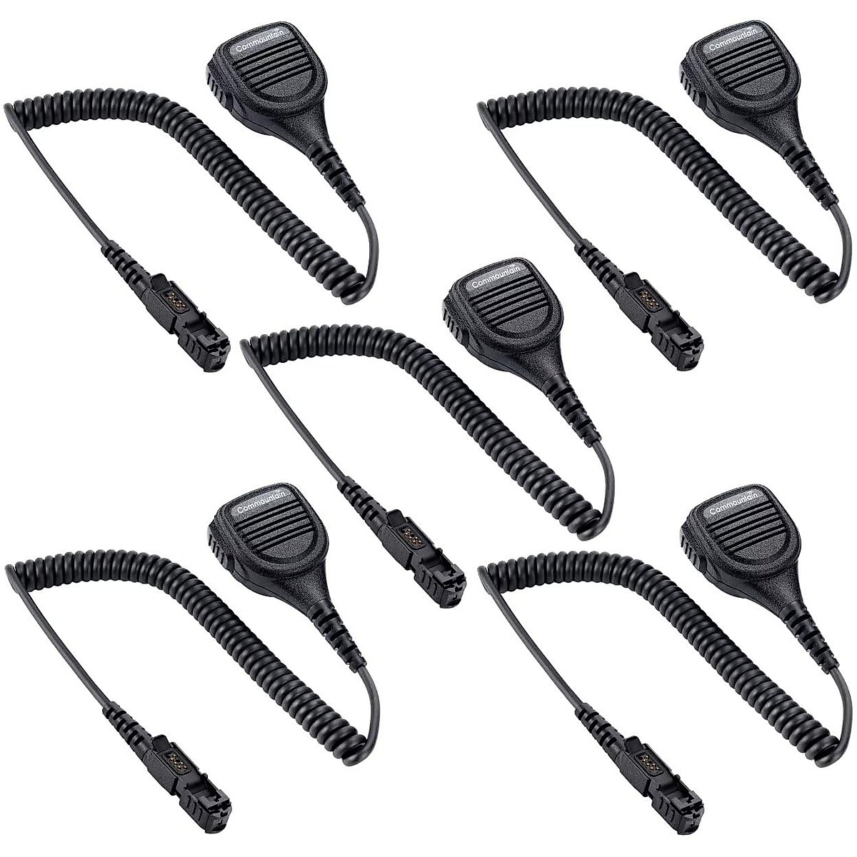 commountain Speaker Mic with Reinforced Cable for Motorola Radios XPR 3500e, XPR 3300e, XPR 3500, XPR 3300, XPR3500e, XPR3300e, XPR3500, XPR3300, XPR Noise Reduction Shoulder Microphone-5 Pack