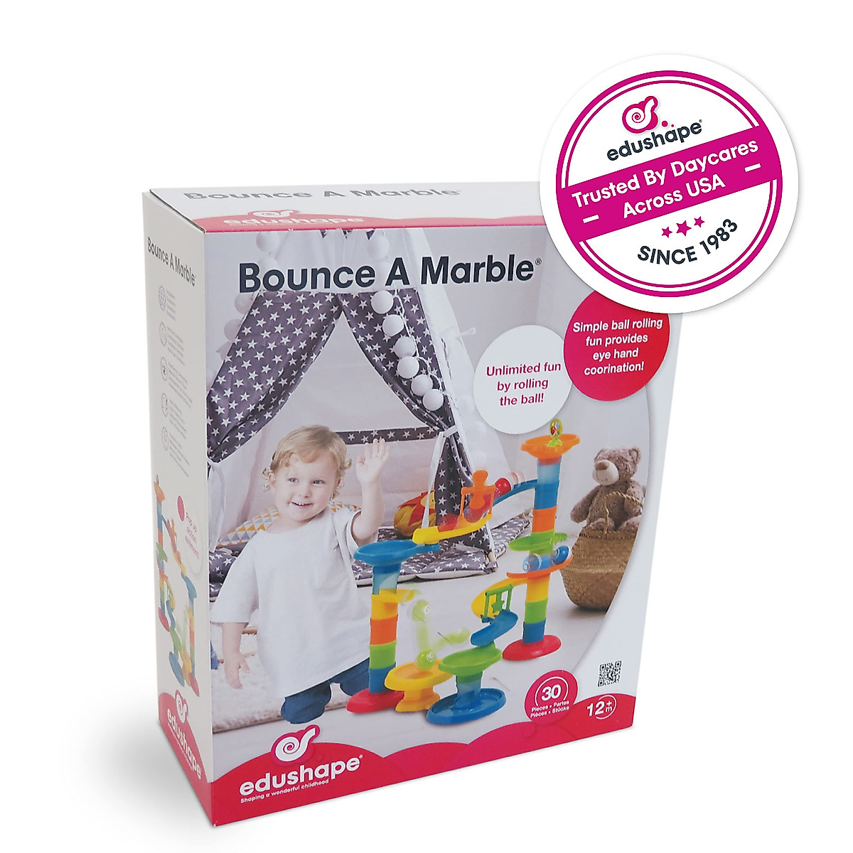 Edushape Bounce A Marble Racetracks, 30Piece Set (809801)