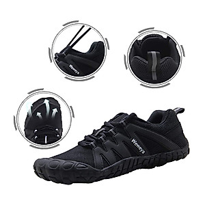 Women's Minimalist Barefoot Running Shoes Outdoor Beach Yoga Volleyball Cycling Shoes Biking Bicycle Cross Training Trainer Work Out US Size 8 8.5 Black