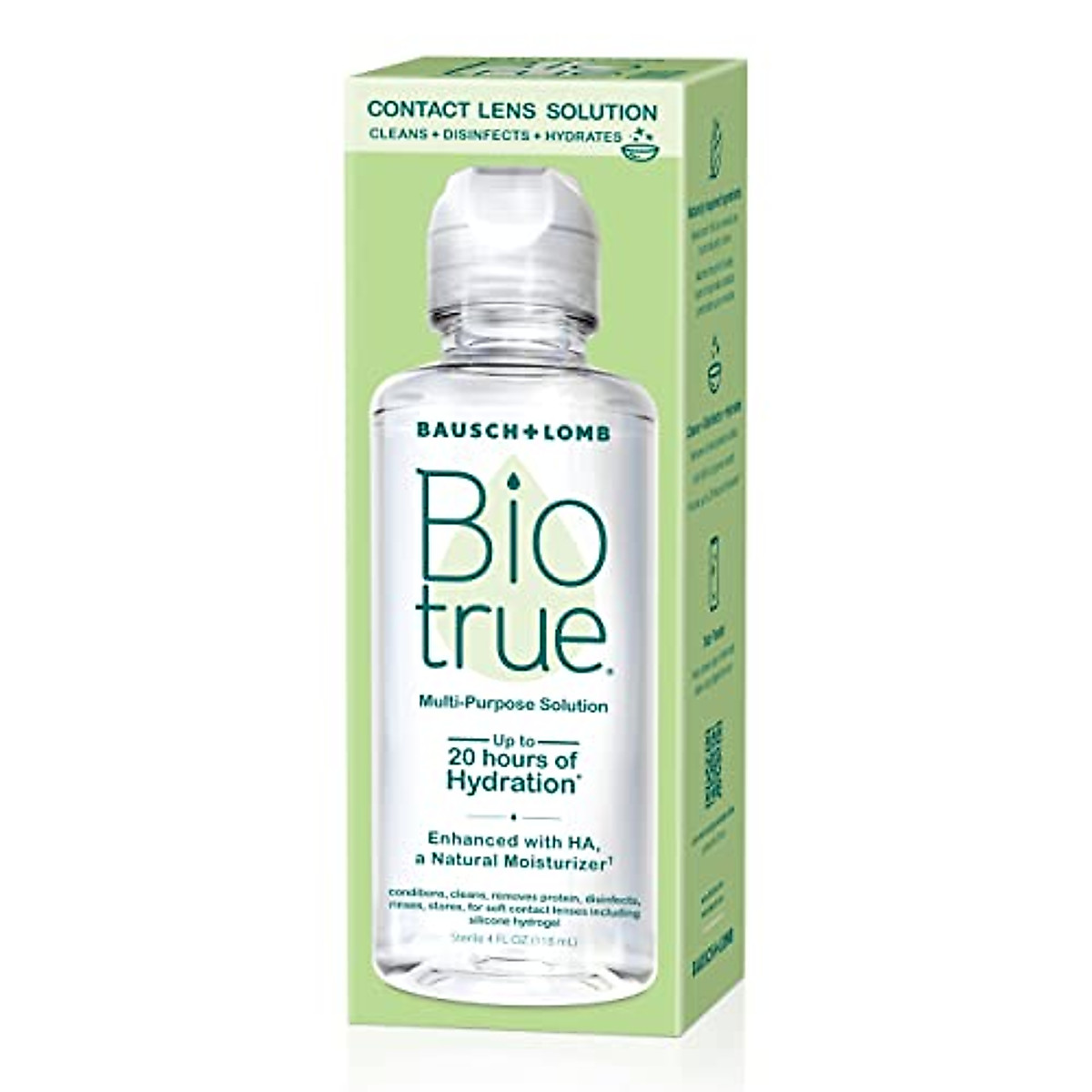 BioTrue Contact Lens Solution for Soft Contact Lenses, Multi-Purpose, 4oz
