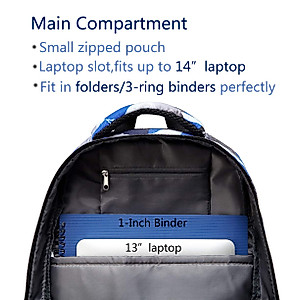 BLUEFAIRY Boys Backpack for School Bookbag for Kids Elementary Middle School Bags for Teens Mochila Escolar para Niños 8-10 Back to School Gifts Large Compartment Camo Blue