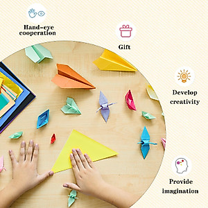 200 Sheets Origami Paper, 20x20 cm/8 Inch Origami Paper Double Sided(70gsm), 20 Colors Large Origami Paper Squares for Kids DIY School Arts Crafts Projects Children Adults