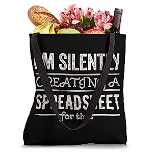 Funny Spreadsheet Accounting Gifts Actuary Statistician Tote Bag