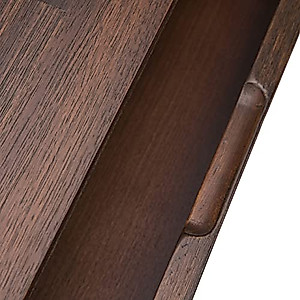 SIMPLIHOME Lowry SOLID ACACIA WOOD and Metal 60 Inch Wide Modern Industrial Console Sofa Table in Distressed Charcoal Brown, For the Living Room, Entryway and Bedroom