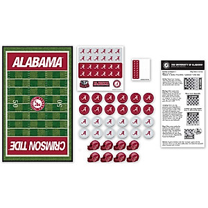 MasterPieces Family Game - NCAA Alabama Crimson Tide Checkers - Officially Licensed Board Game for Kids & Adults 13" x 21"