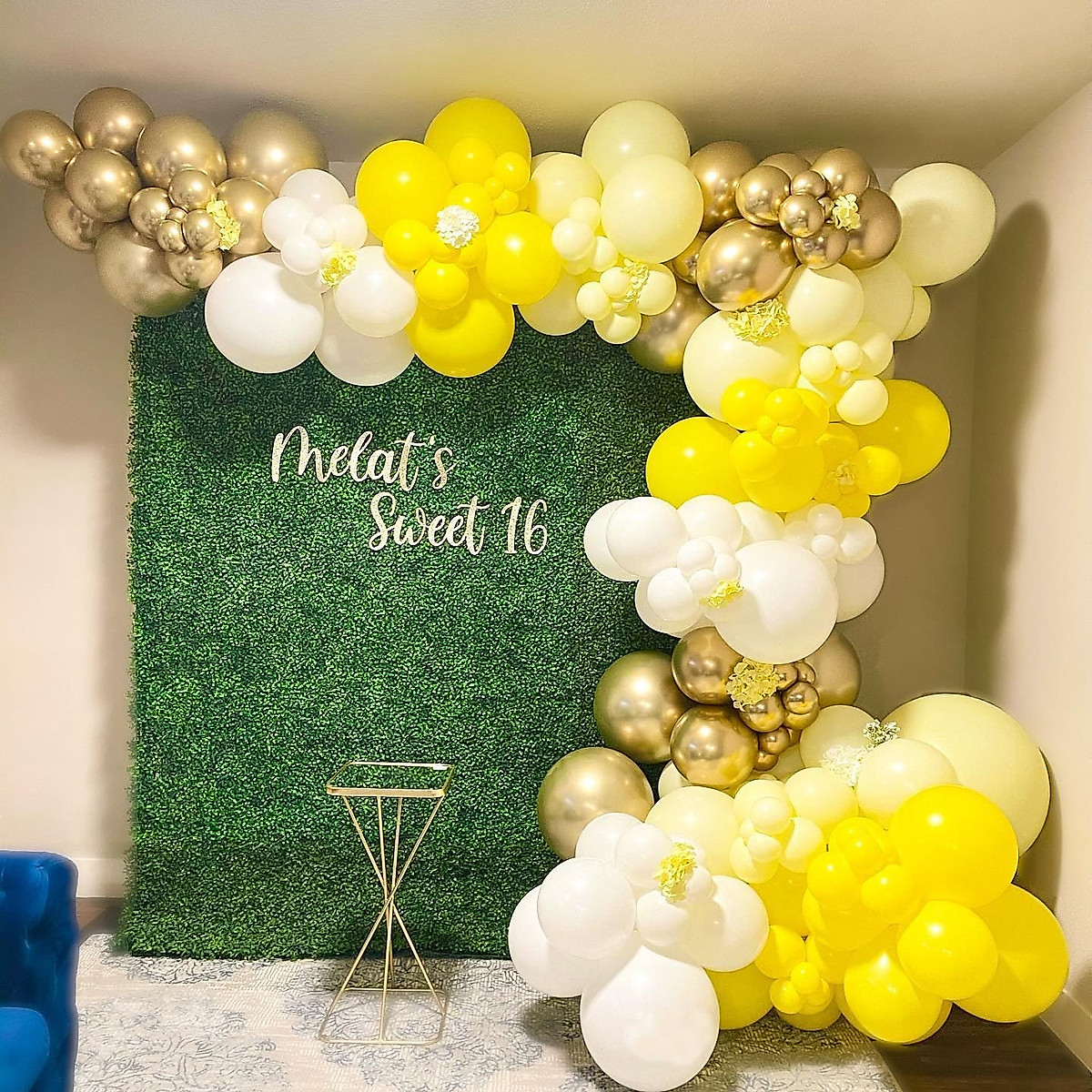 Yellow Balloon Garland Arch Kit, Lemon Daisy Honey Bee Theme Yellow Light Yellow White and Gold Balloons for Baby Shower Sunflower Sunset Sunshine Balloons Arch Party Decorations