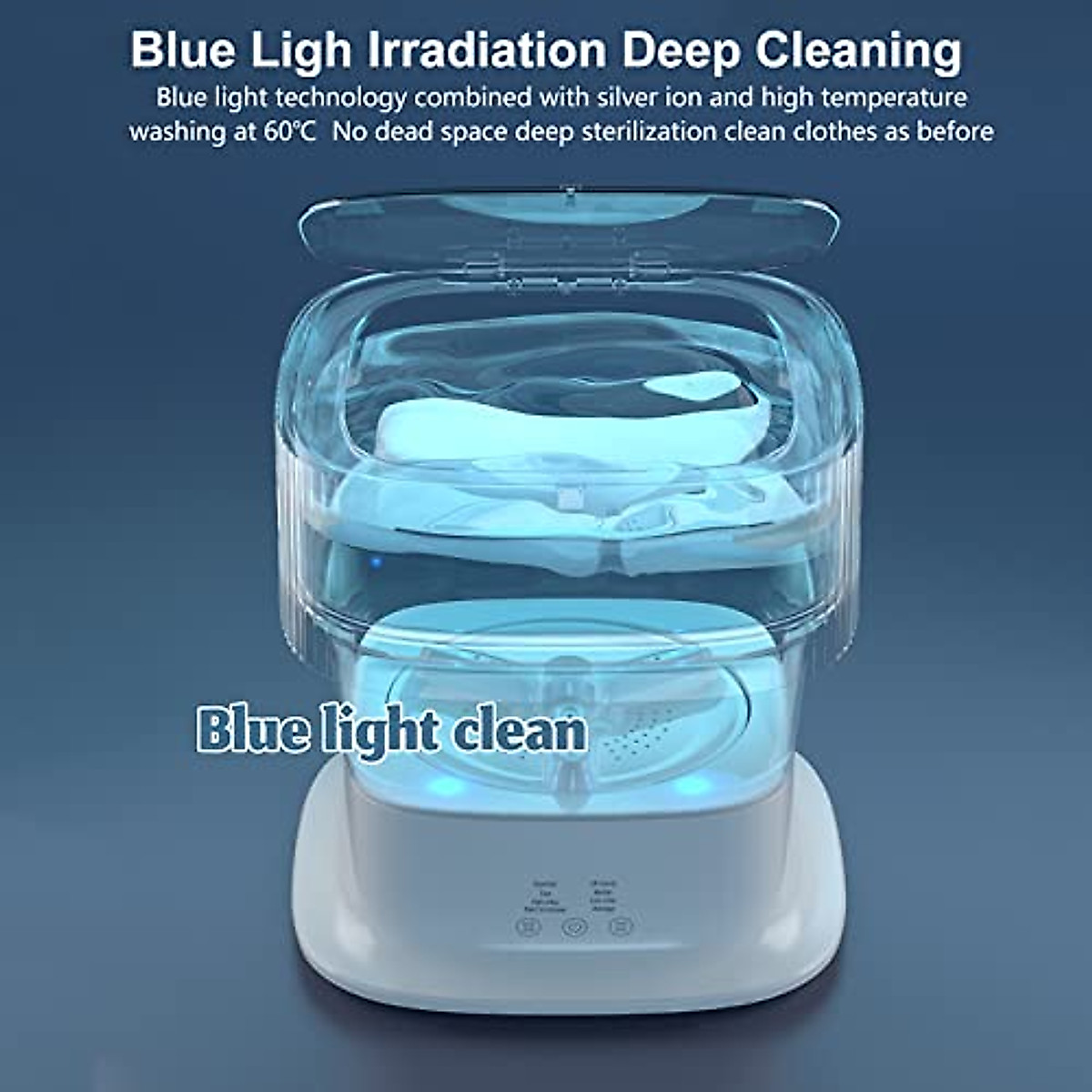 9L Portable Washing Machine, Folding Washing Machine Small Clothes Washer High Capacity Mini Washer for Apartments, Dormitories, Camping, Travel