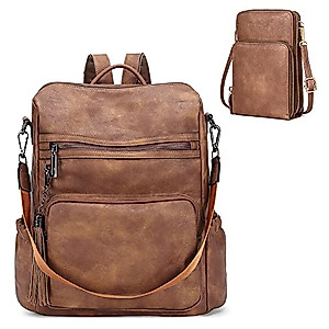 CLUCI Backpack Purse bundles with Small Crossbody Bag