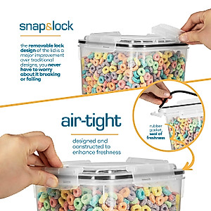 STOREGANIZE Flour And Sugar Containers Airtight (5.3L/4pk) Great Flour Sugar Canisters Sets For The Kitchen pantry, Large Food Storage Containers With Lids Airtight, BPA Free Sugar Flour Container Set