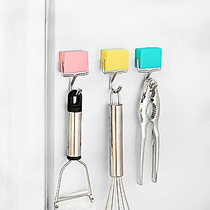Creative Magnetic Hooks Super Strong Magnetic Hooks, Colorful Magnetic Hooks Powerful Magnetic Hooks(Set of 4)