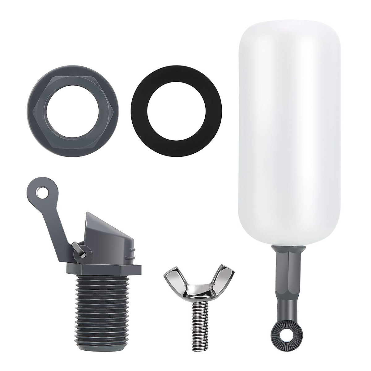 meekoo Float Ball Valve, 3/4 Inch Male Automatic Fill Feed Humidifier Tank Water with Adjustable Arm for Ponds, Livestock Water Trough, Aquariums, Aquaculture, Hydroponics and Reservoir(2 Pack)